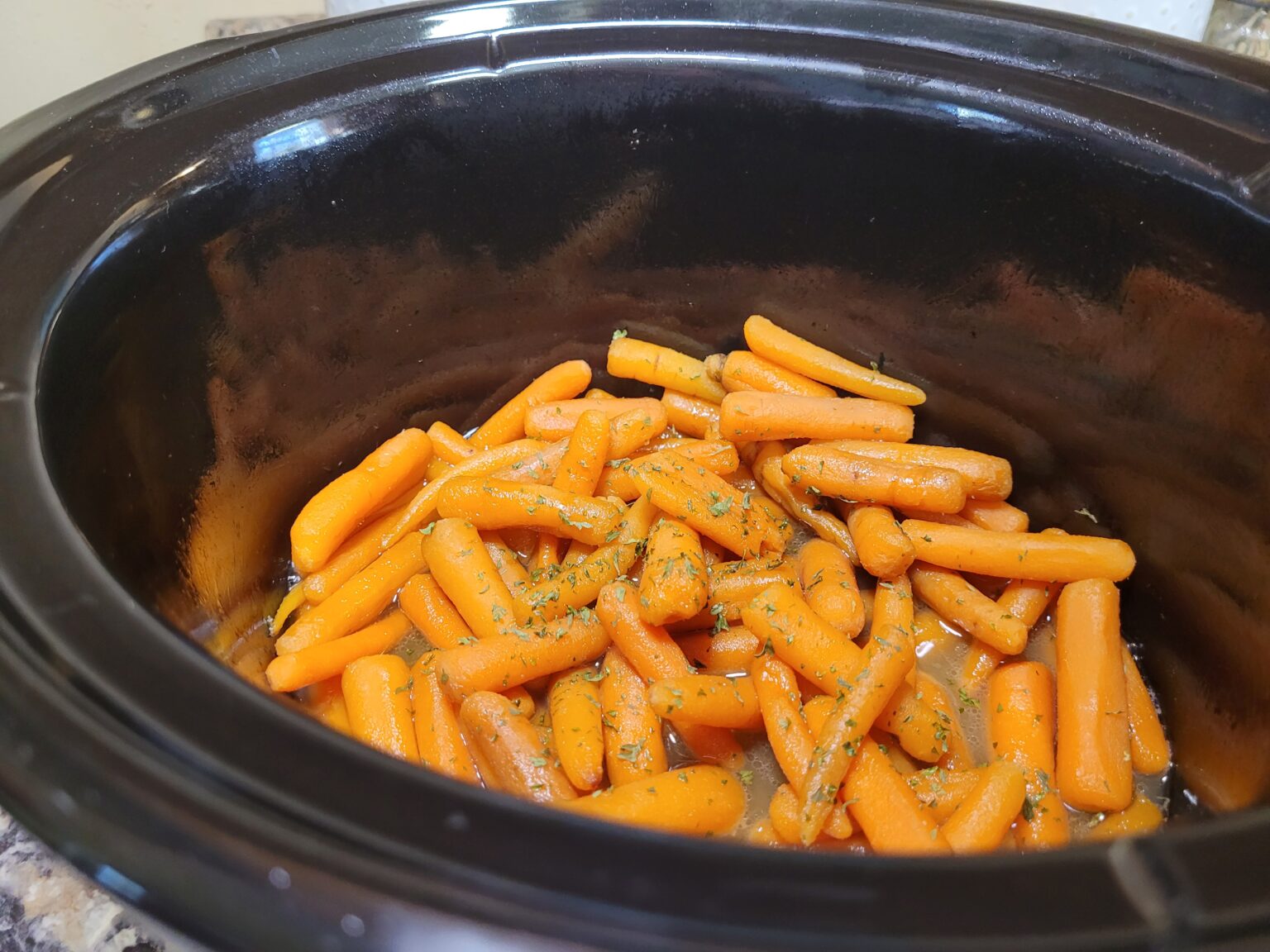 Crockpot Honey Brown Sugar Glazed Carrots - In the Kitchen with Momma Mel