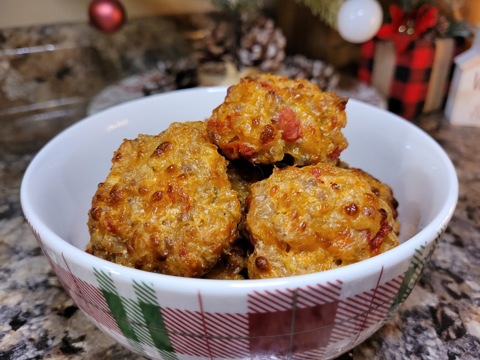Rotel Cream Cheese Sausage Balls - In the Kitchen with Momma Mel